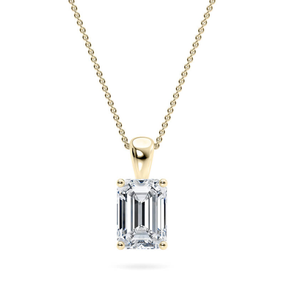 Emerald Cut Pendant - Lab Grown Diamond Shop